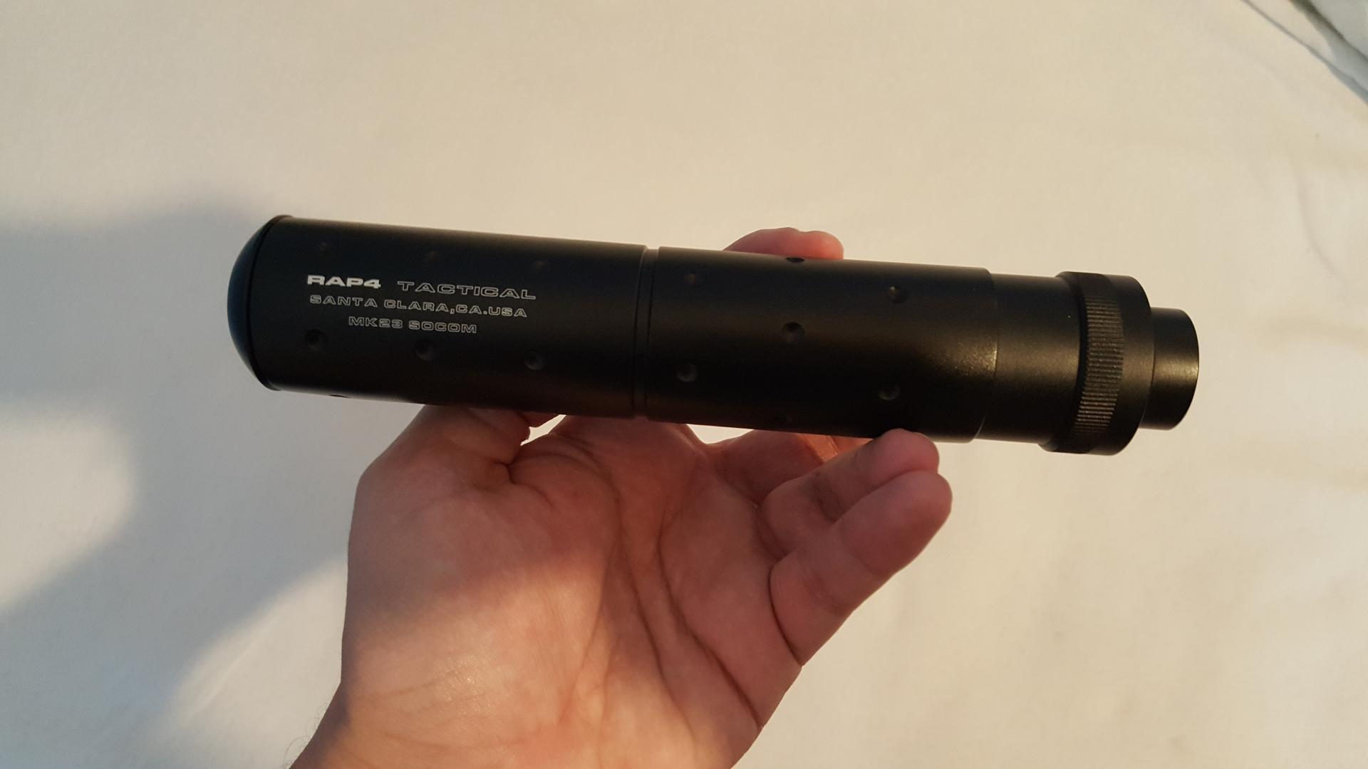 Airsoft MK23 Socom Thread-On Silencer (14mm muzzle threads) – MCS